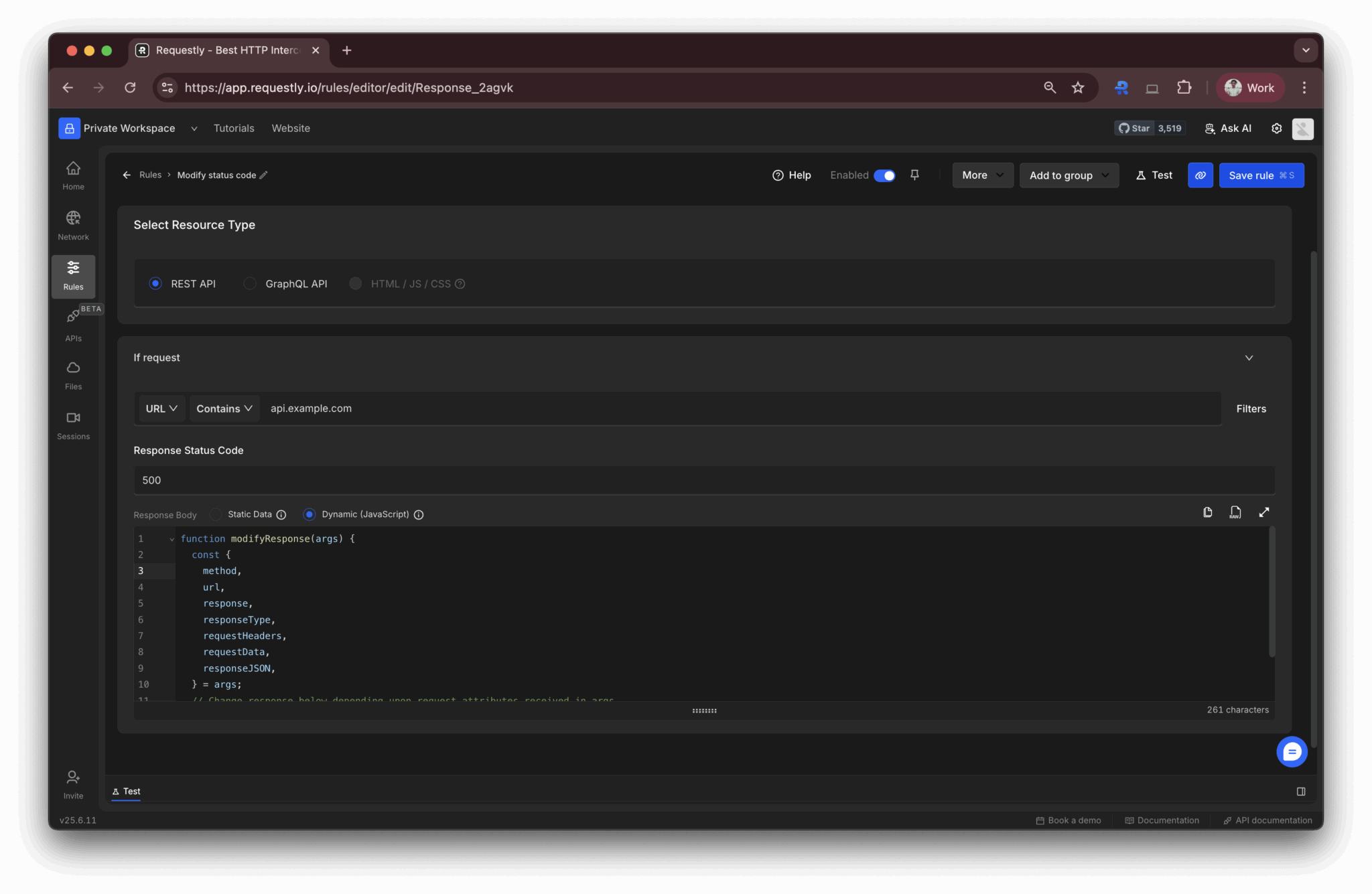 Simulate HTTP Status codes — 400, 404, 500, etc using Requestly